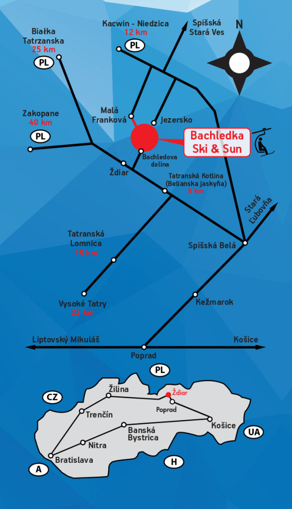 Ako k nám, parkovanie, skibus | Bachledka Ski & Sun